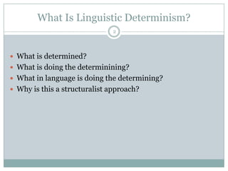 Language culture & thought | PPTX