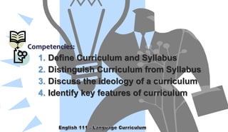 Language curriculum | PPTX