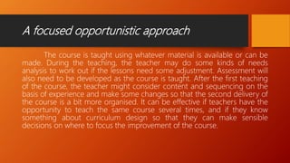 Curriculum and Material Development | PPTX