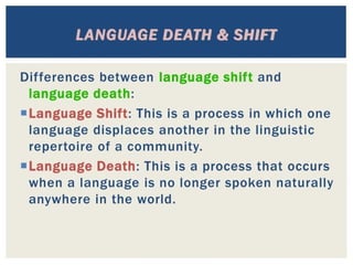 language death detail presentation and points | PPT