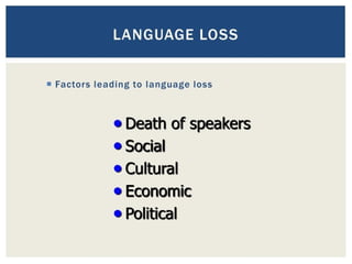 language death detail presentation and points | PPT