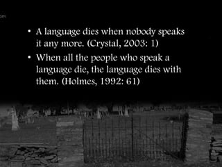 Language death and language loss | PPTX