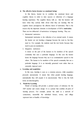 Language Description and Theories of Learning | DOCX