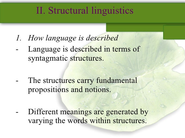 Language descriptions