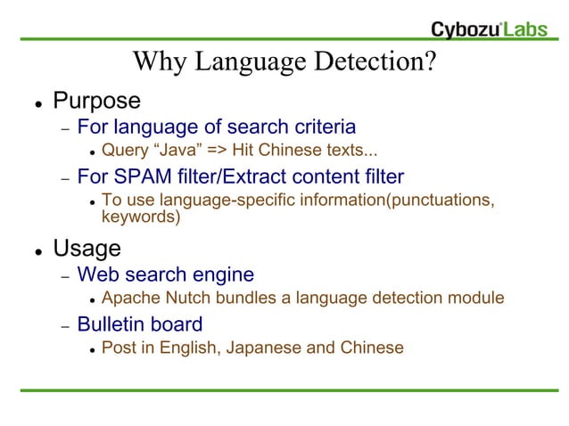 Language Detection Library for Java | PDF