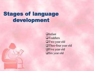 language development in human | PPT