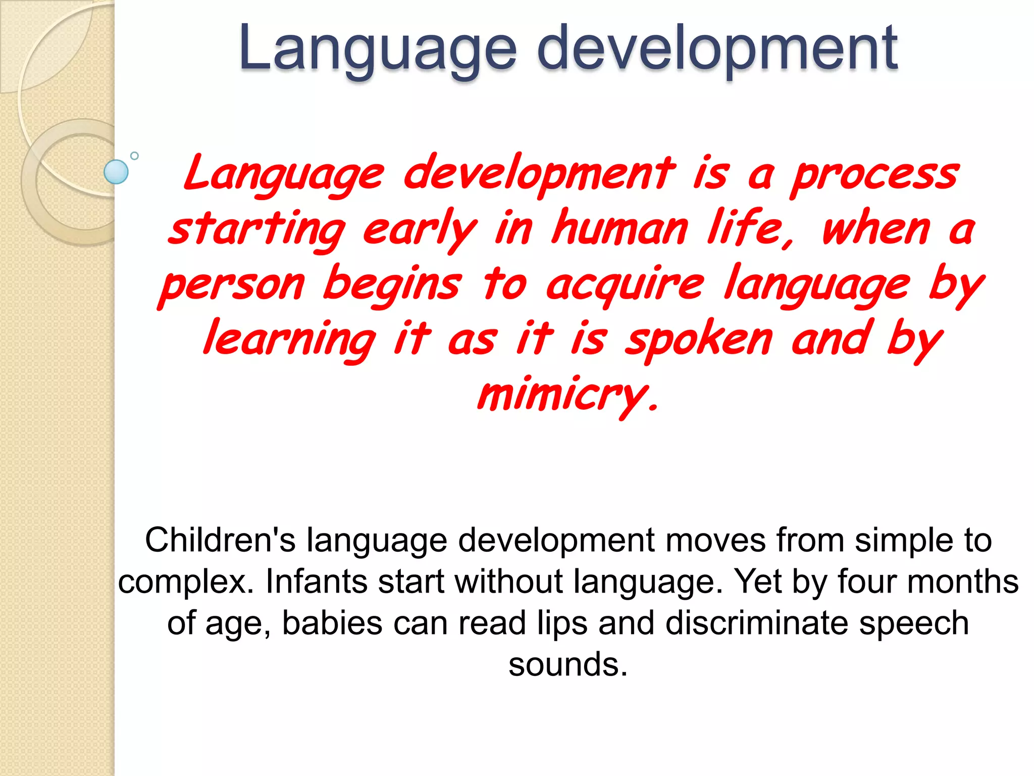 Language development in children | PPTX
