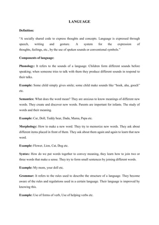 Language development in children | PDF | Parenting Babies and Toddlers | Parenting