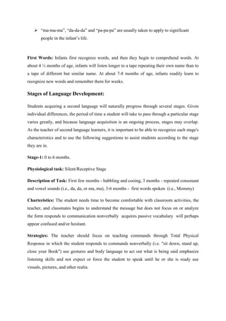 Language development in children | PDF
