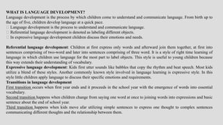 Language development | PPT