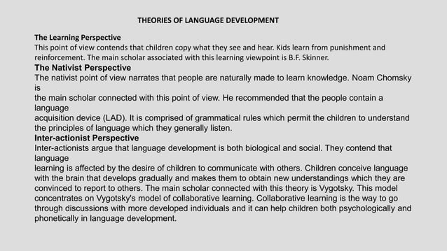 Language development | PPT