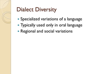 Language development among children of linguistic diversity | PPT