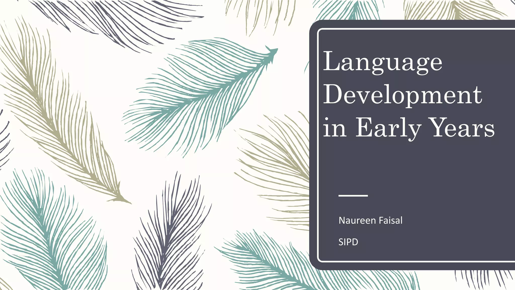 Language development in early years | PPTX