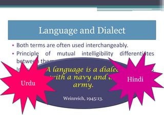 Language, dialect and accent | PPT