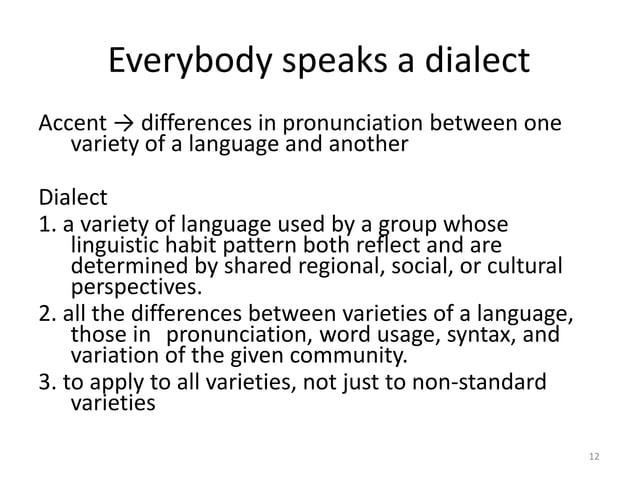 Language, dialect, and varieties | PPTX