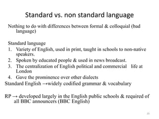 Language, dialect, and varieties | PPTX