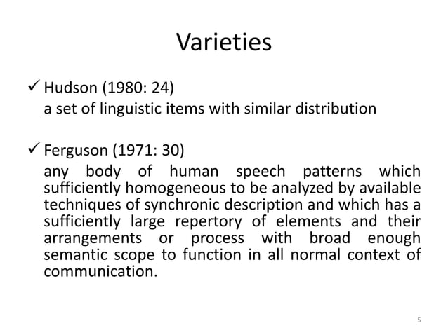 Language, dialect, and varieties | PPTX