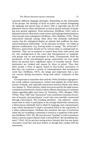 Language, Discourse, and Power in African American Culture | PDF