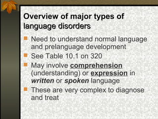 Language disorders | PPT
