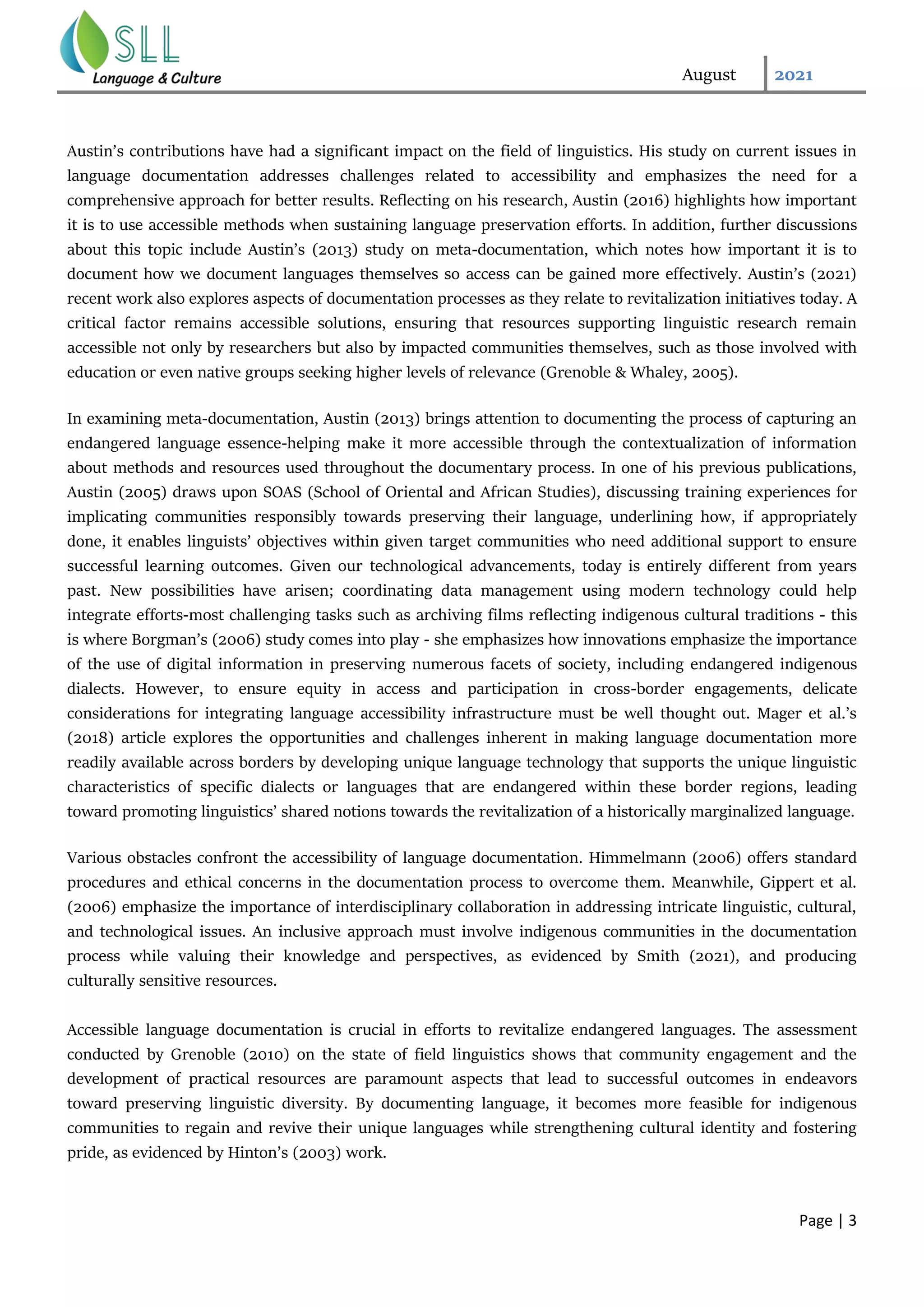 Language Documentation Accessibility in Indigenous Languages: A Study in the Chittagong Hill ...