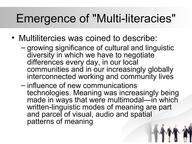 Language education and multiliteracies | PPT | Workshops and Classes ...
