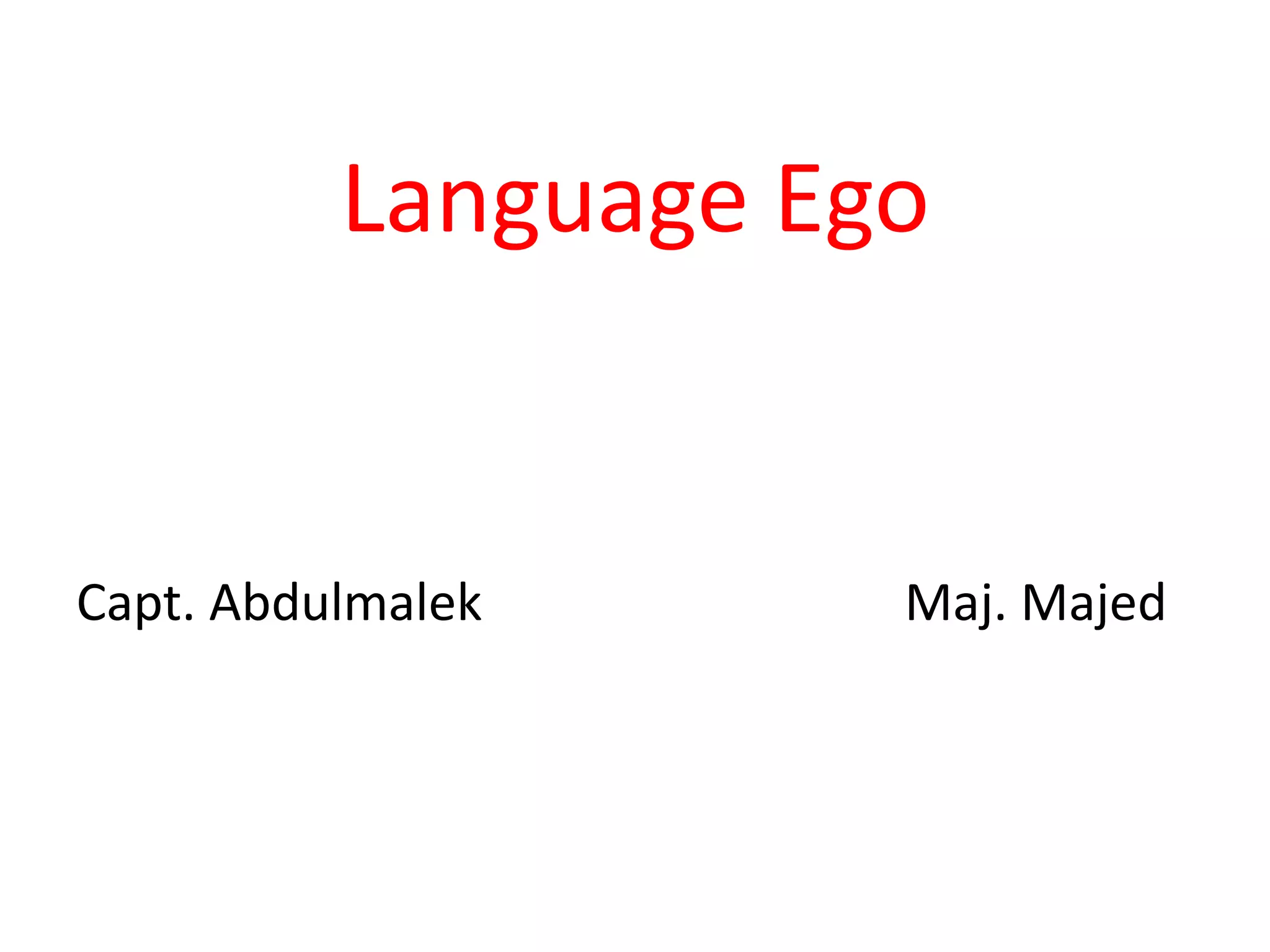 Language ego 2 | PPT