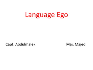 Language ego 2 | PPT
