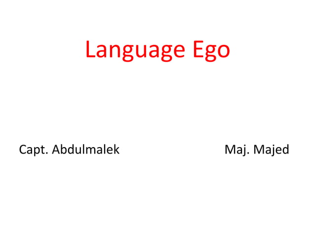 Language ego 2 | PPT