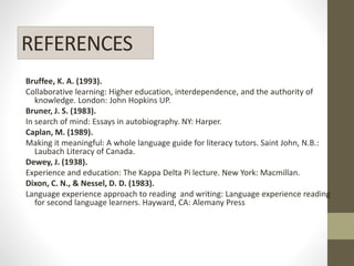 The Language Experience Approach | PPTX