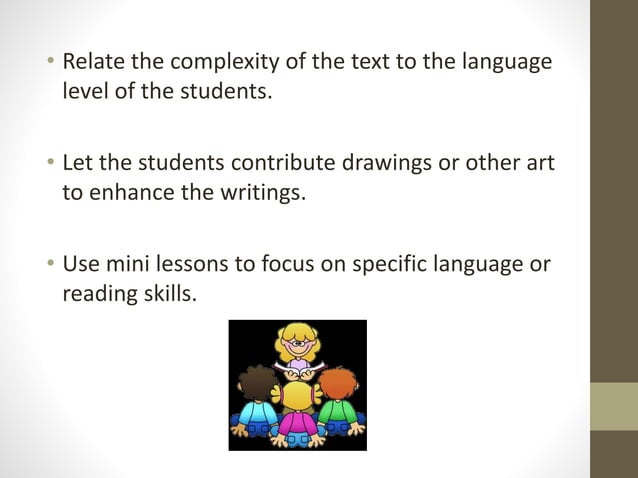 The Language Experience Approach