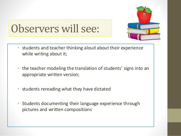 The Language Experience Approach