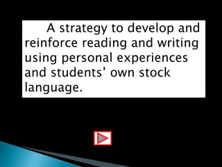 Language experience approach | PPTX