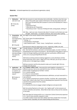 Language experience approach .msw03 | DOC