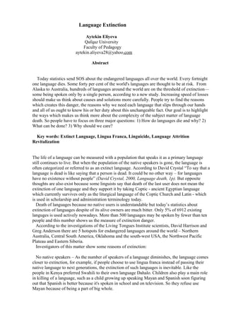 Language extinction | PDF