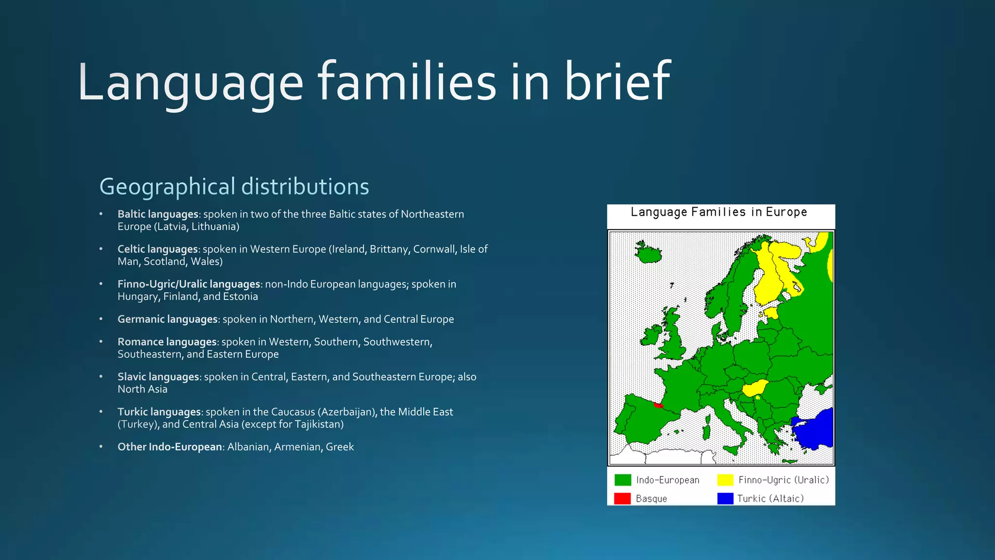 Language families of Europe | PPTX