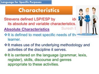Language for Specific Purposes (LSP) and Academic Language Teaching ...