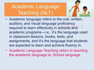 Language for Specific Purposes (LSP) and Academic Language Teaching ...