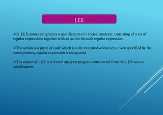Language for specifying lexical Analyzer | PPTX