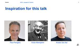 Language for Transition, #iac20 | PPTX