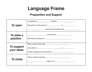 Language frame revision | PPT