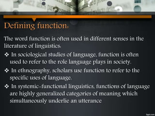 Language functions | PPTX