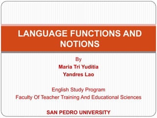 Language functions and notions | PPTX