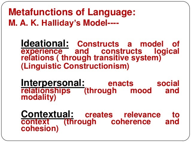HALLIDAY METAFUNCTIONS PDF HALLIDAY METAFUNCTIONS PDF