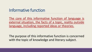 Language funtions in translation | PPTX