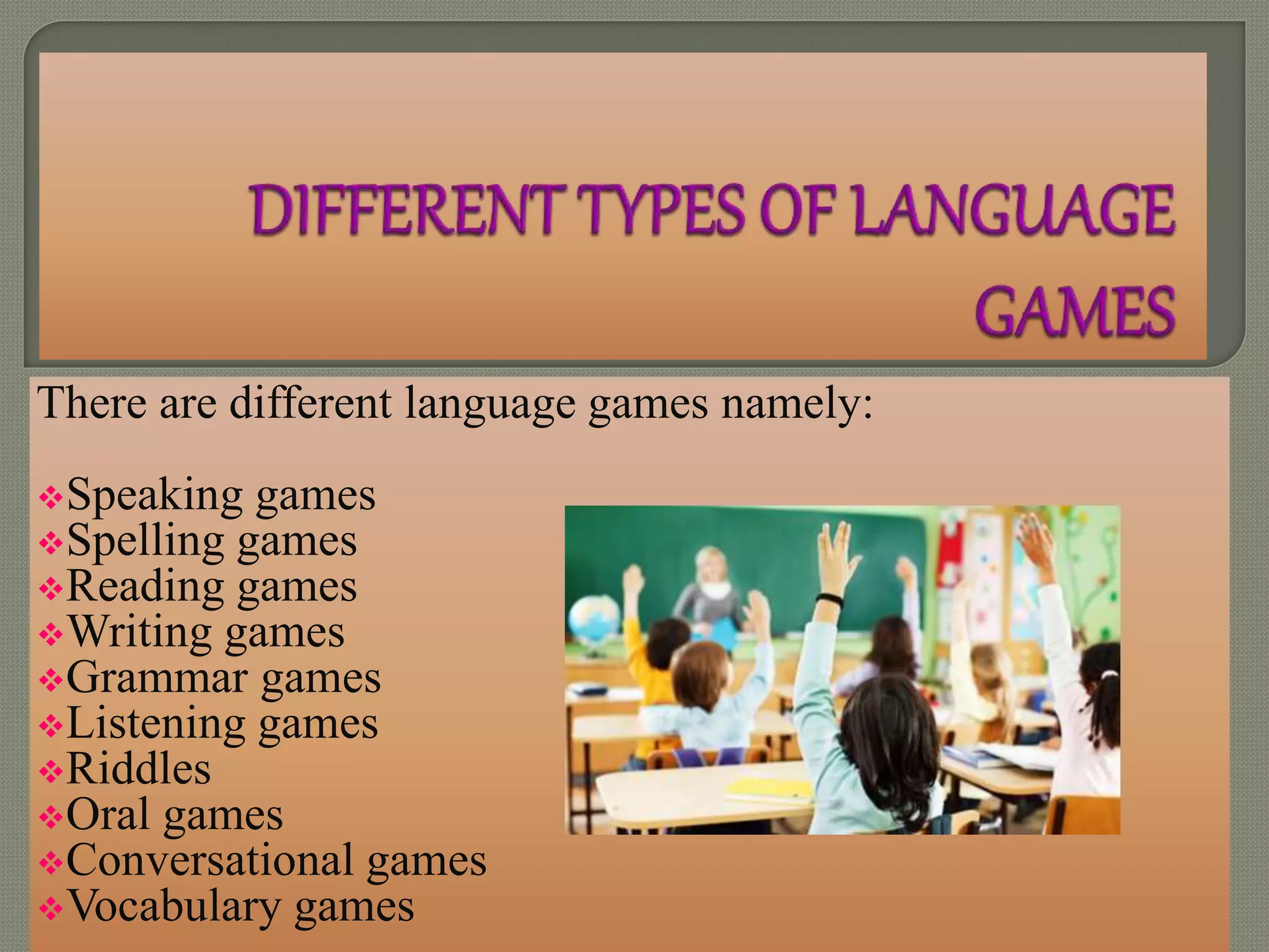 LANGUAGE GAMES | PPTX