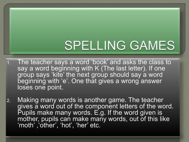 LANGUAGE GAMES | PPTX | Board Games and Puzzles | Games and Puzzles
