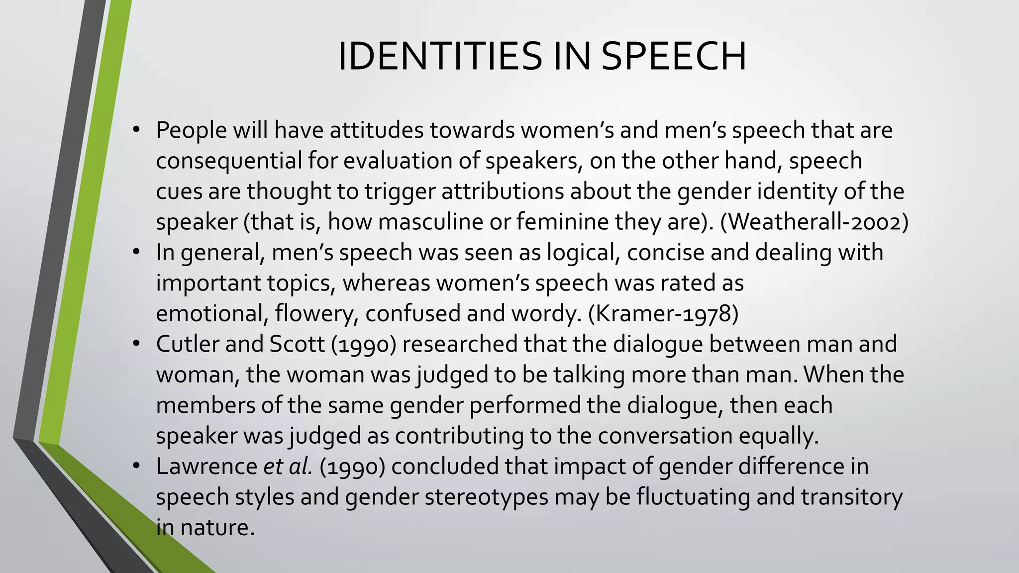 Language, gender and discourse identity | PPTX