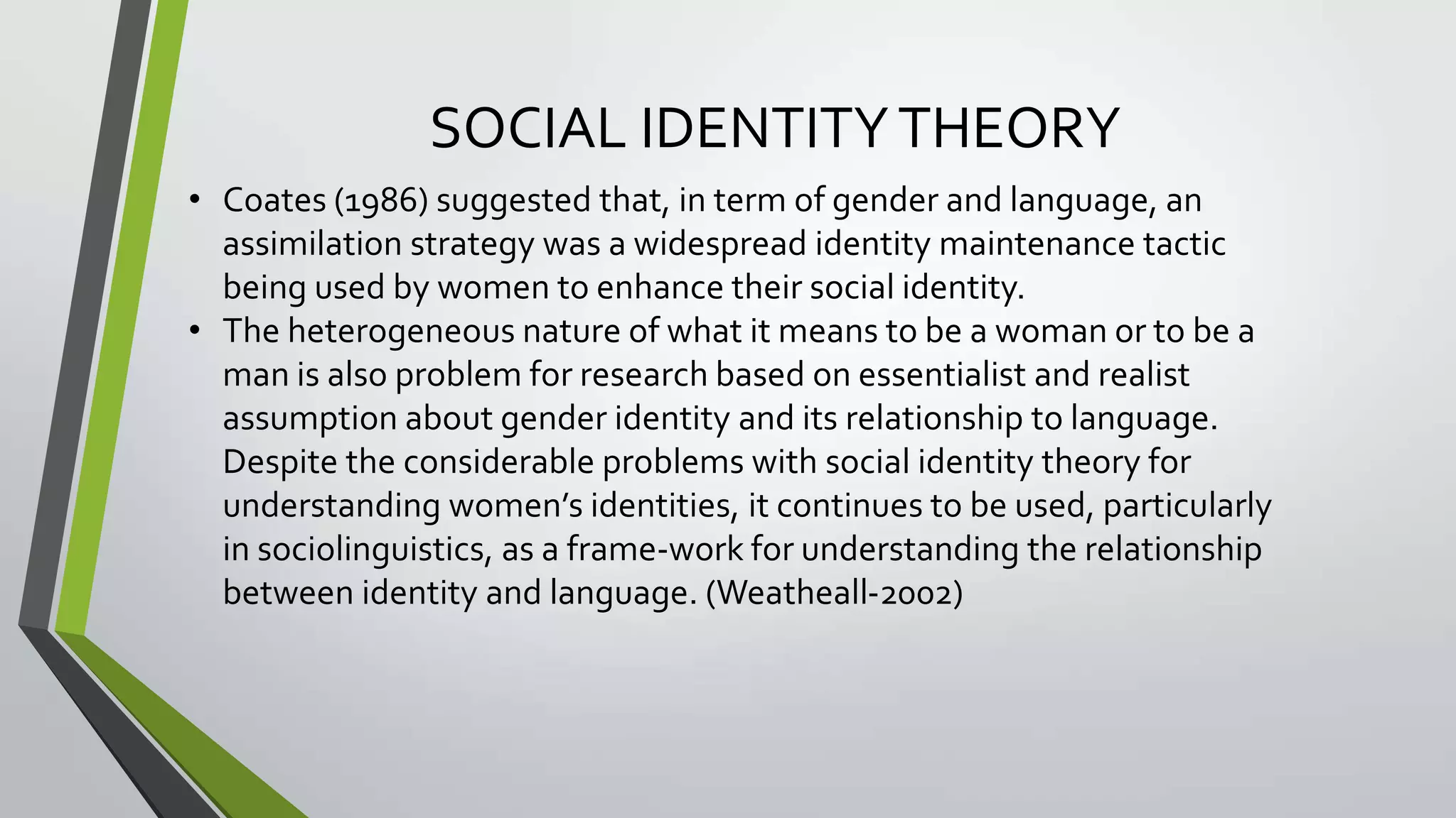 Language, gender and discourse identity | PPTX
