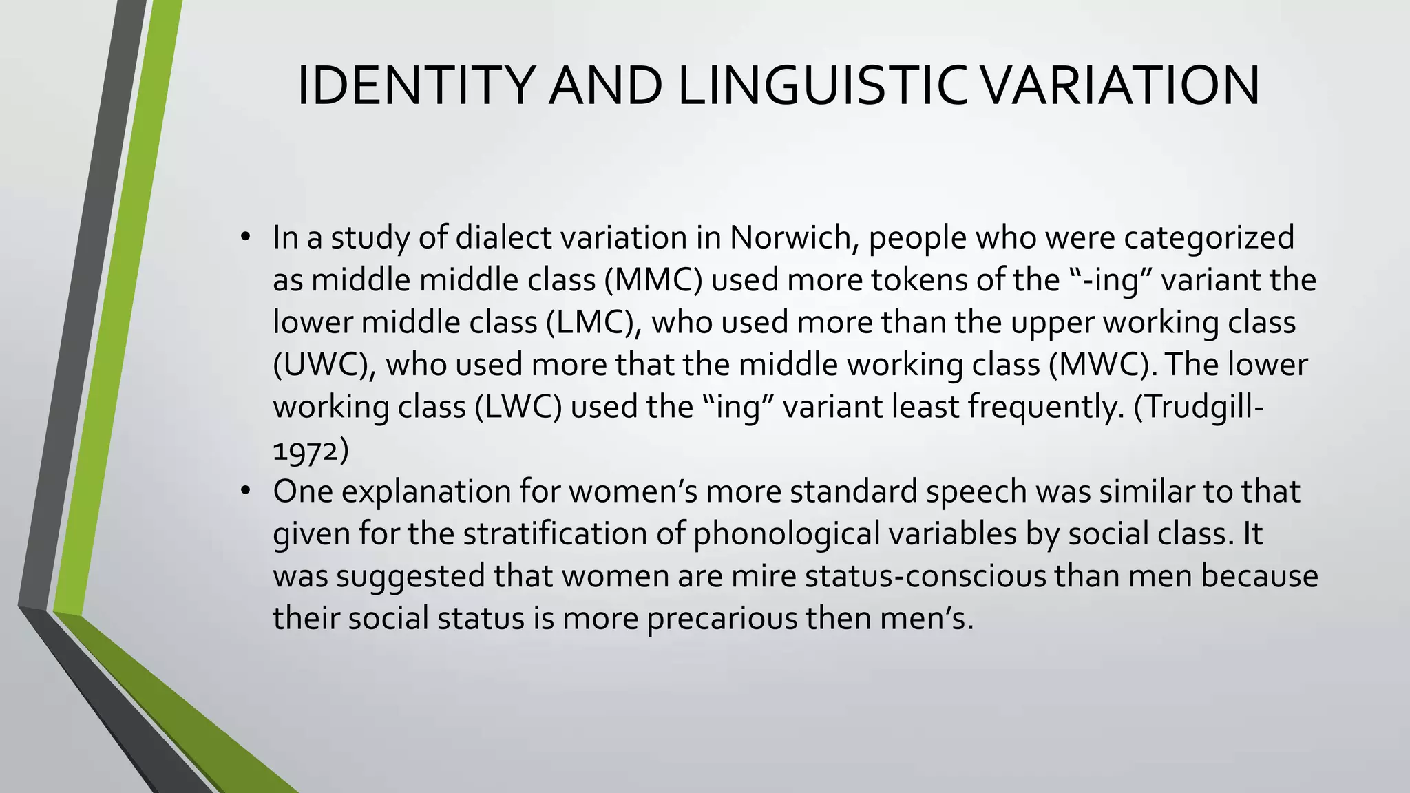 Language, gender and discourse identity | PPTX