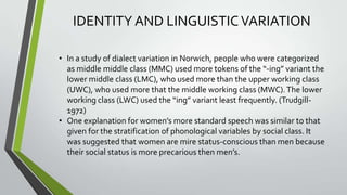 Language, gender and discourse identity | PPTX